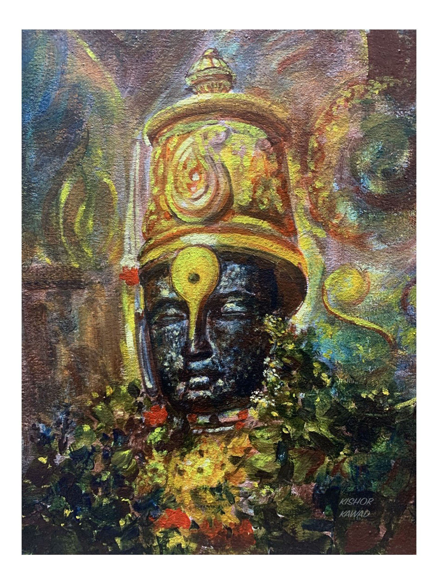 Exotic India Vitthal God - Vithoba Temple | Acrylic On Canvas | By Kishore Kawad | Wayfair